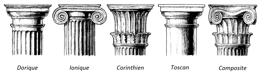 Les ordres d'architecture : planche de compagnon